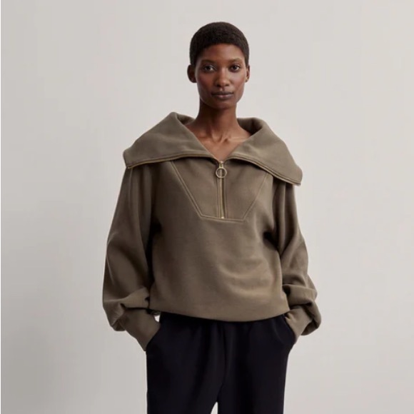 Varley | Tops | Varley Vine Half Zip Pullover Ottoman Stone Olive Small ...